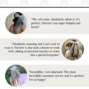 Mini Heart Veil Embroidered Initial Veil Bride Bow Veil Custom Hearts ...