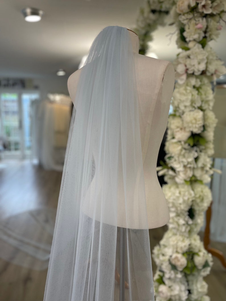 Blue Wedding Veil Coloured Blue Bridal Veil Light Blue Veil - Etsy