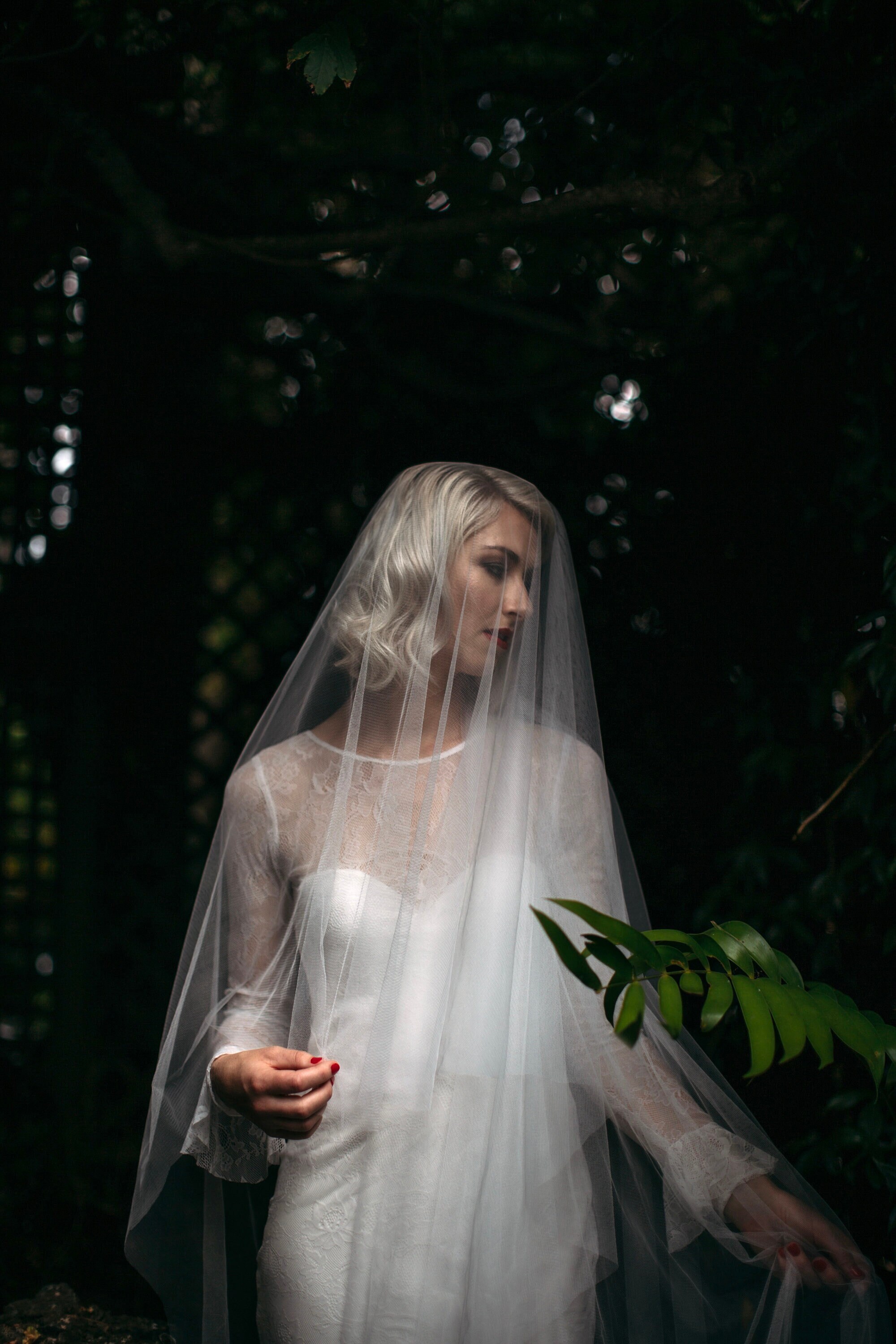 Modern Veil Extra Wide Double Layered Two Tier Veil Barely - Etsy