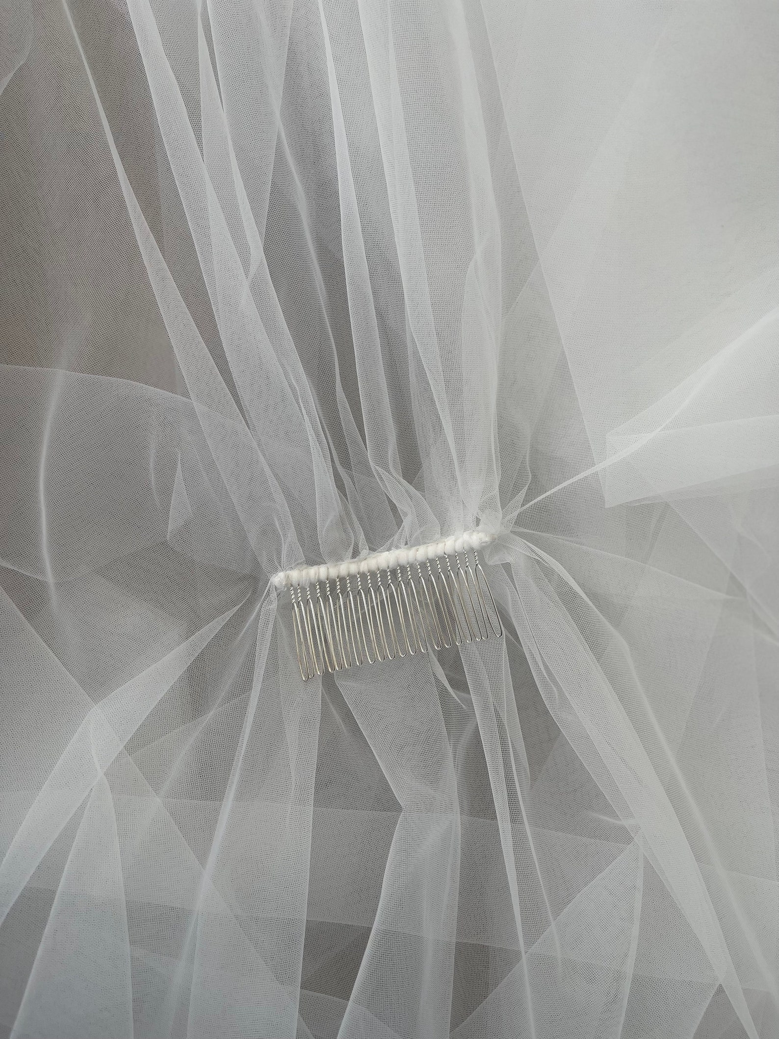 Modern Veil Extra Wide Double Layered Two Tier Veil Barely - Etsy UK