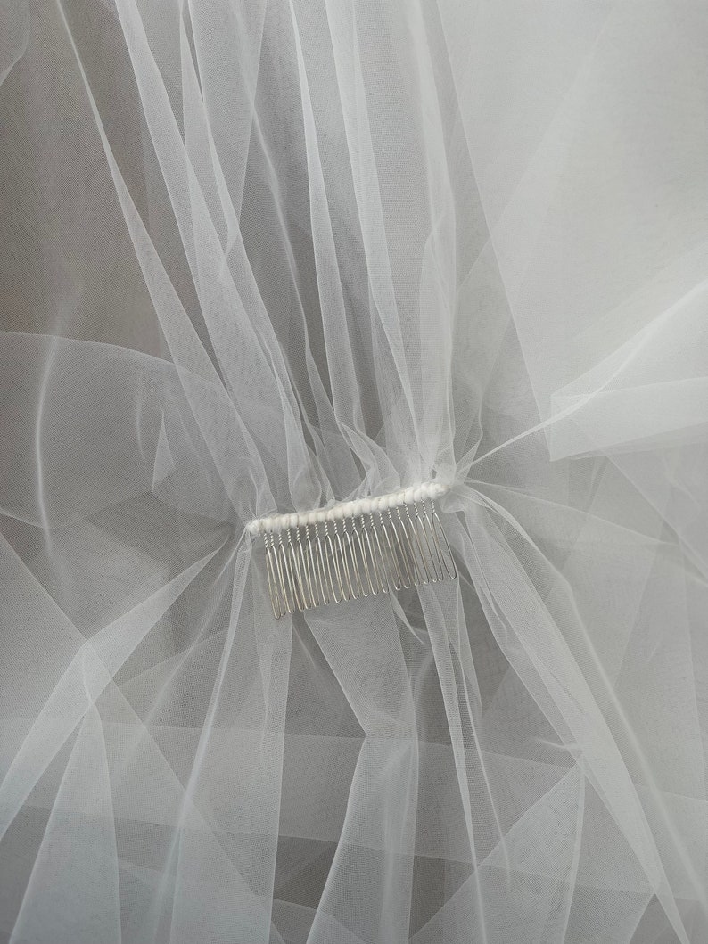 Modern Veil Extra Wide Double Layered Two Tier Veil Barely - Etsy UK