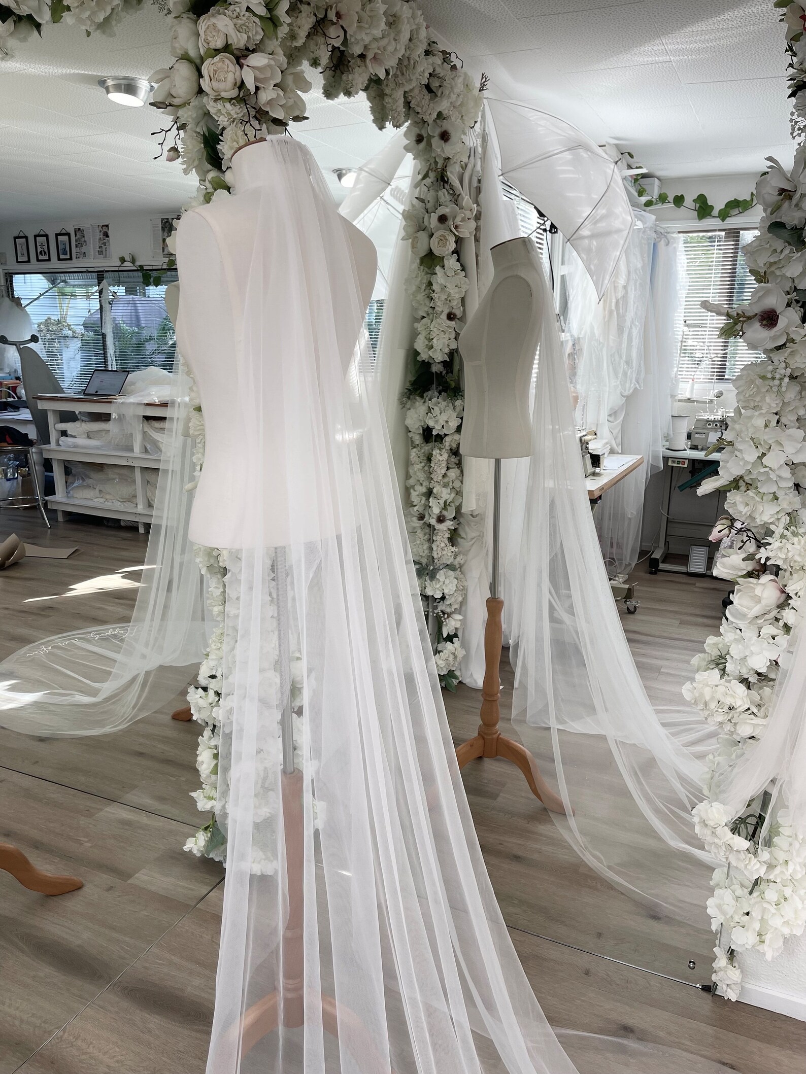 Embroidered Wedding Veil Custom Monogram Veil Wedding Veil With Words ...