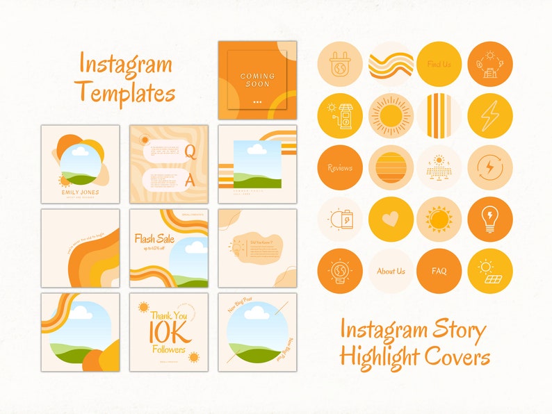 Branding Bundle Sun Valley DIY Canva Logo Templates, Editable Business ...