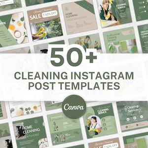 50+ Cleaning Instagram Post Templates for Canva - Cleaning Business ...