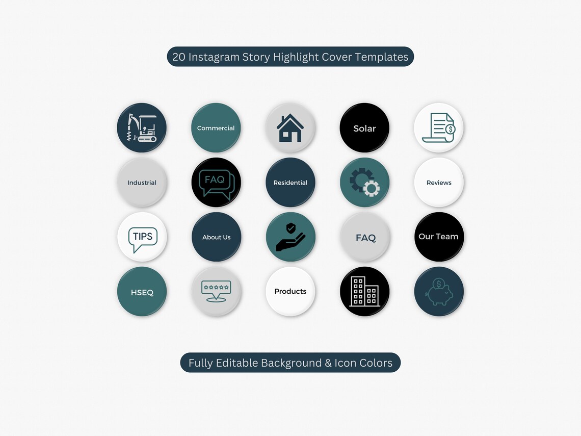 Helical Pile Social Media Templates, 50 Instagram Posts, 20 Story ...