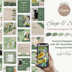 50+ Cleaning Instagram Post Templates for Canva - Cleaning Business ...