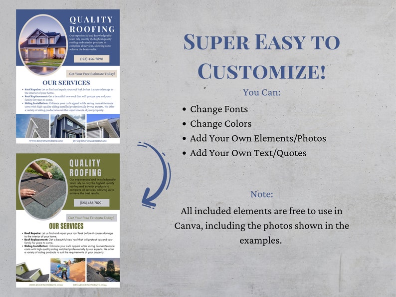 Roofing Flyer Template, Printable Business Flyer Design, Roofer Flyer ...