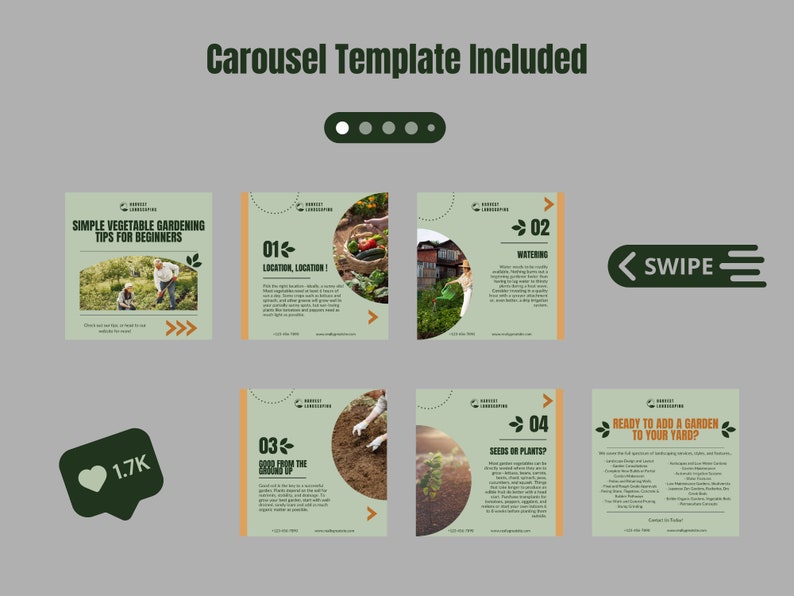 50 Landscaping & Lawn Care Instagram Post Templates for Canva - Etsy