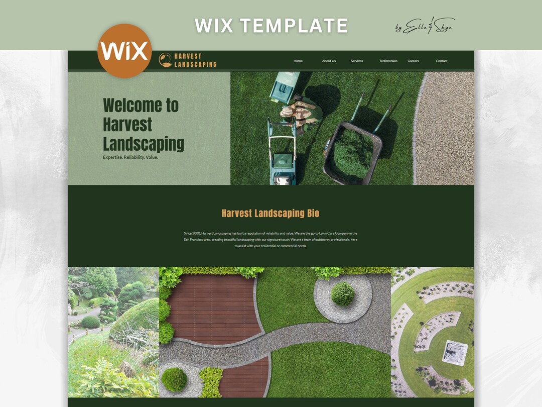 Landscaping Website Template - Lawn Care Website Design - Landscaper ...