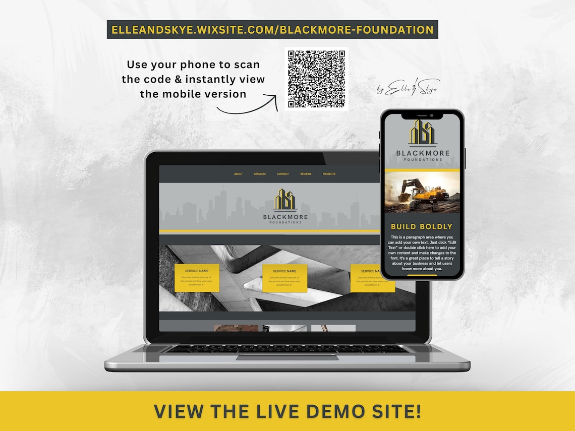 ONE PAGE - Construction Website Template Wix - Contractor Wix Theme ...
