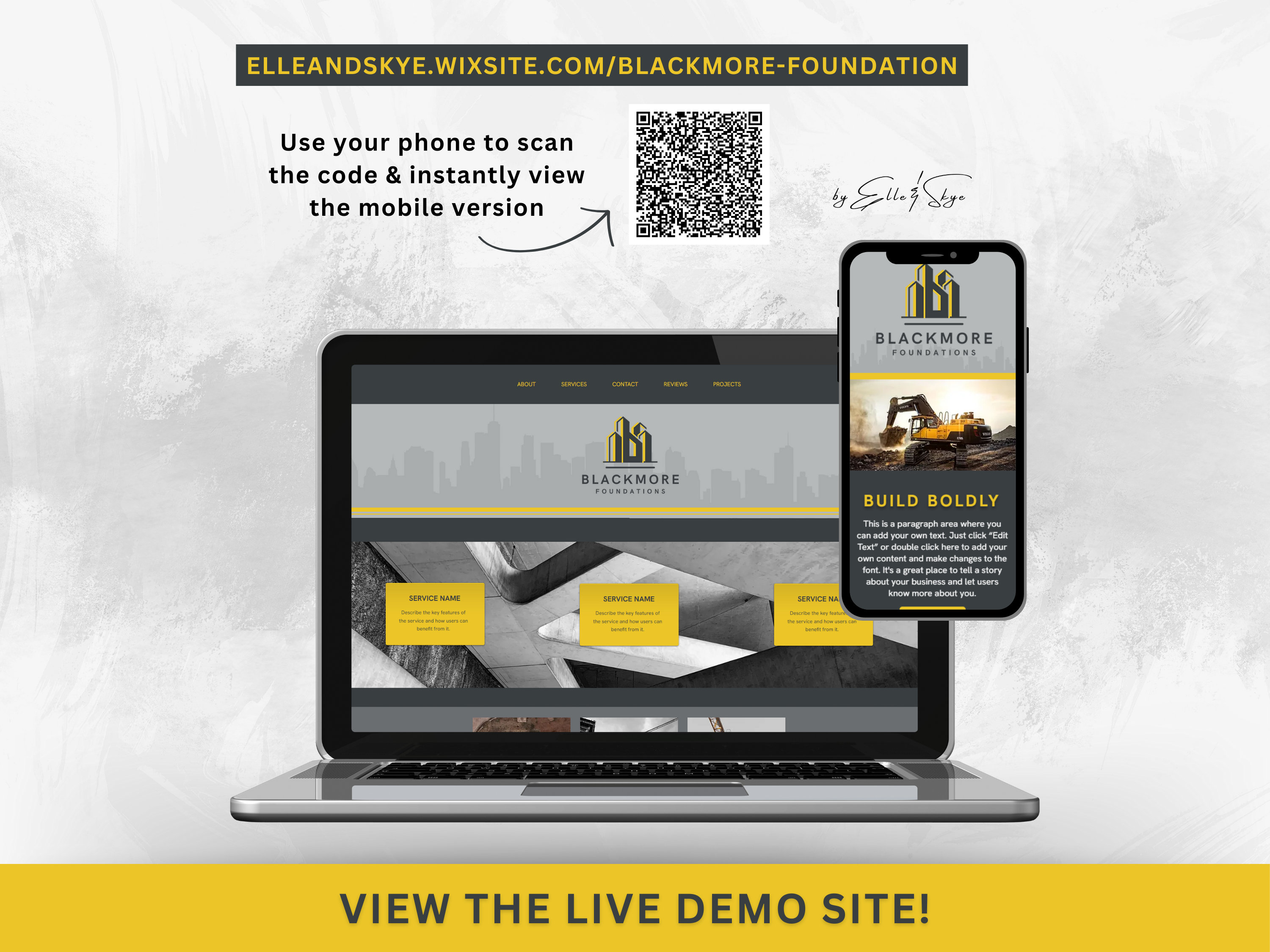 ONE PAGE - Construction Website Template Wix - Contractor Wix Theme ...