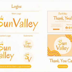 Branding Bundle Sun Valley DIY Canva Logo Templates, Editable Business ...