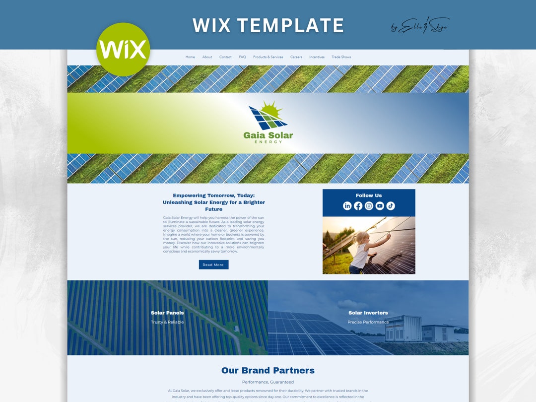 Solar Energy Website Template - Wix Website Theme - Renewable Energy ...