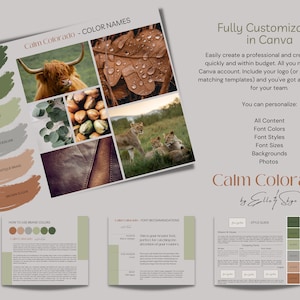 Calm Colorado Brand Palette, Editable Canva Colour Palette With Hex ...