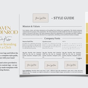 Raven Goldenrod Brand Palette, Editable Canva Colour Palette With Hex ...