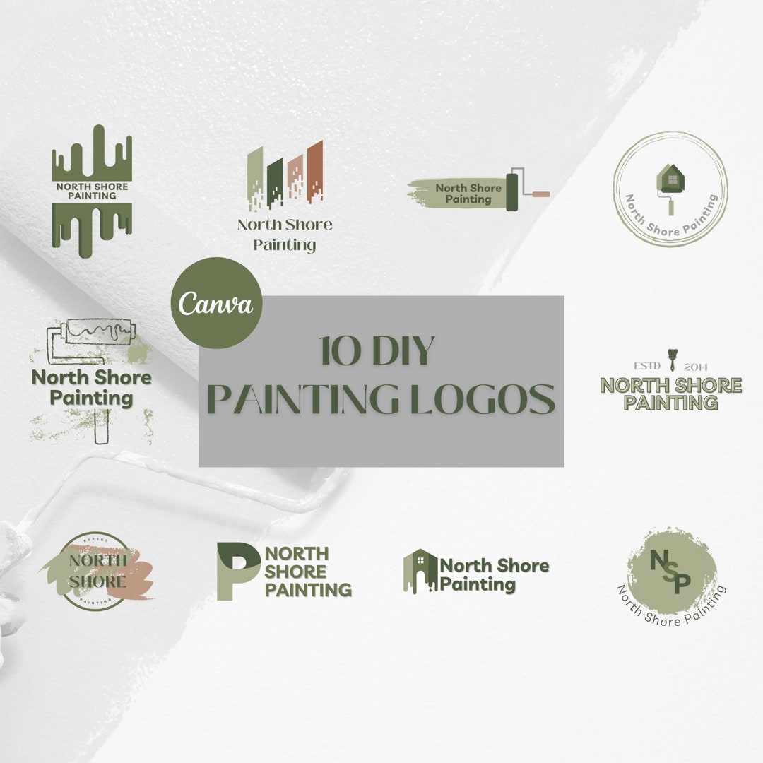 10 DIY Painters Logo Templates for Canva | Painting Business Logo ...
