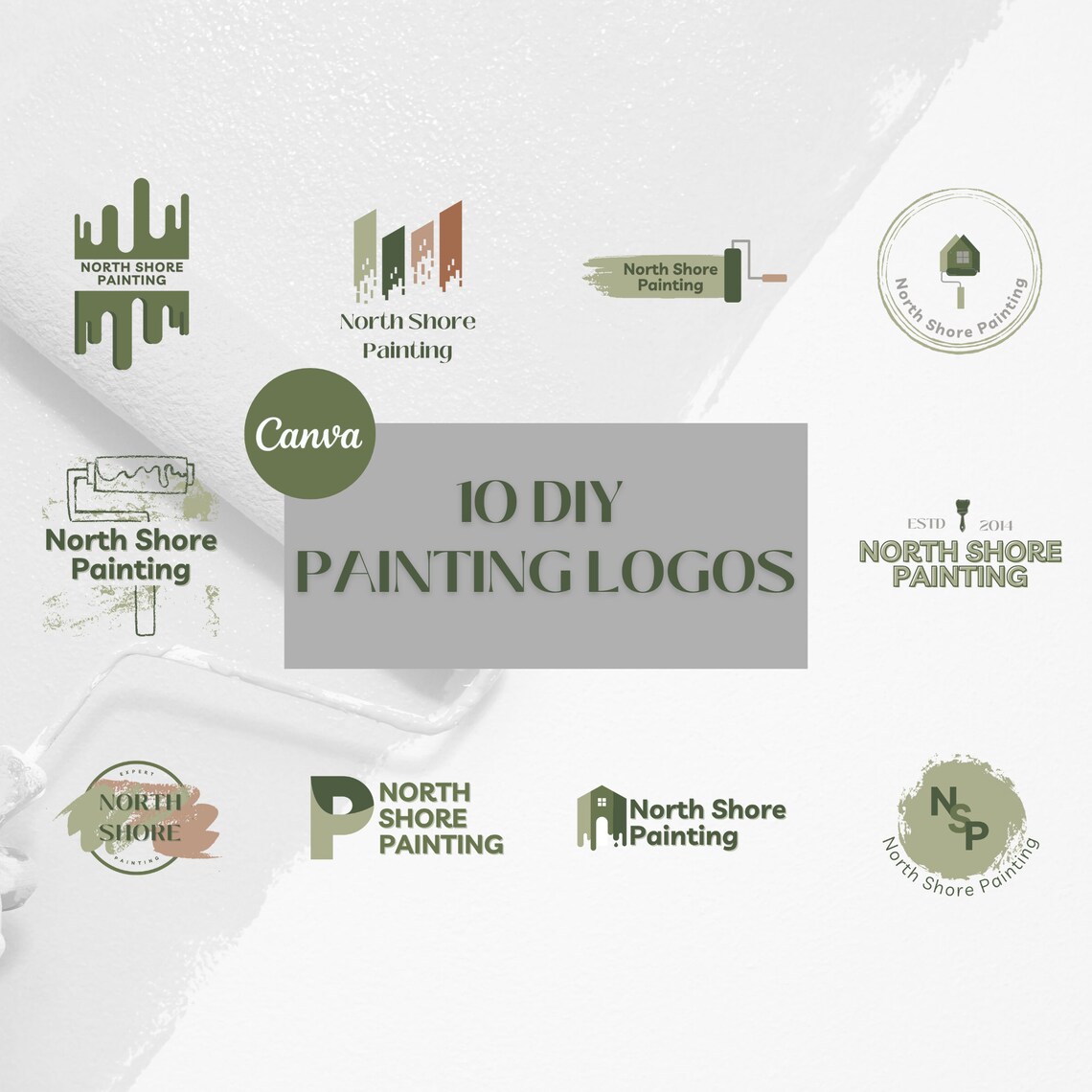 10 DIY Painters Logo Templates for Canva | Painting Business Logo ...