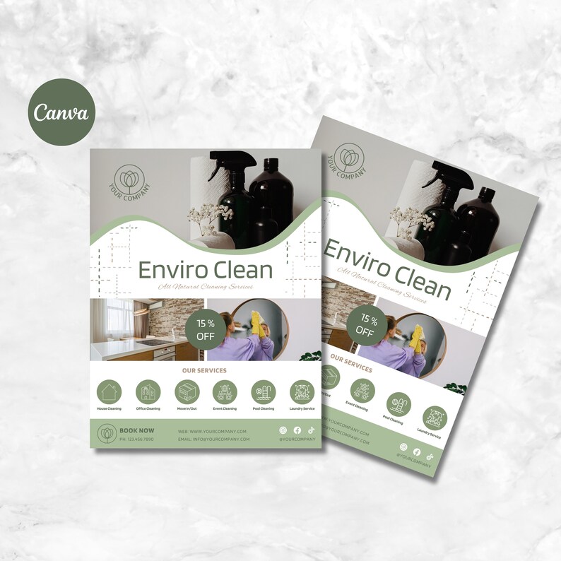 Cleaning Service Flyer Template, Printable Cleaner Flyer, Home Cleaning ...