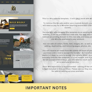 ONE PAGE - Construction Website Template Wix - Contractor Wix Theme ...