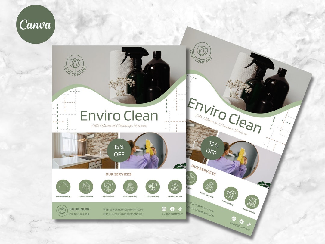 Cleaning Service Flyer Template Printable Cleaner Flyer Home - Etsy