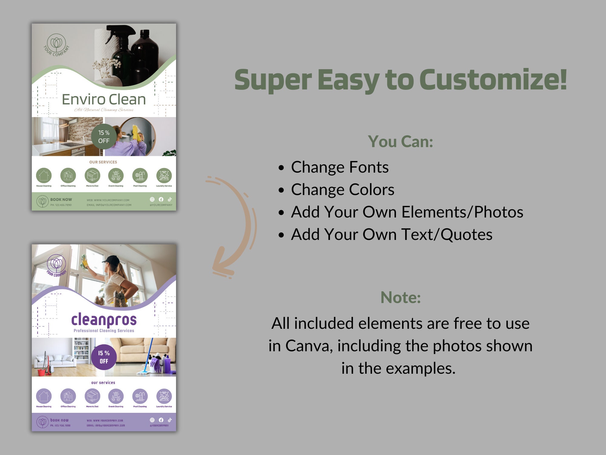 Cleaning Service Flyer Template, Printable Cleaner Flyer, Home Cleaning ...