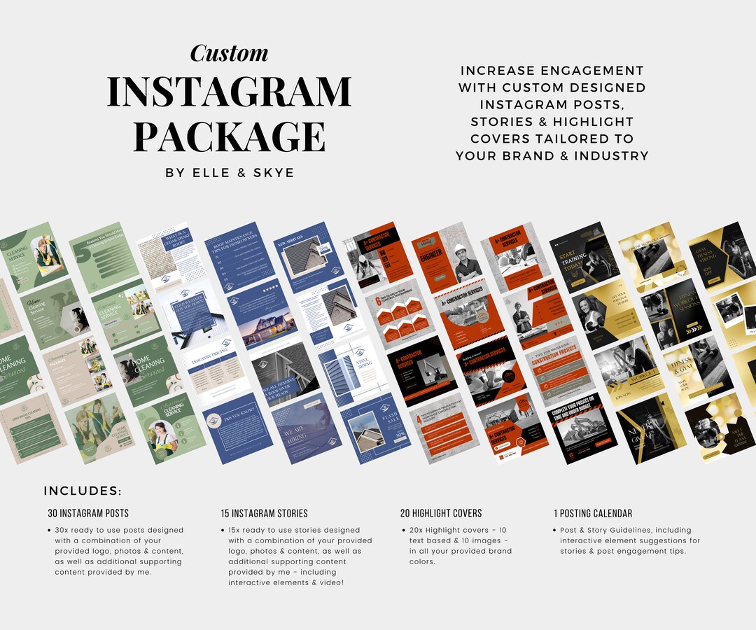 Custom Instagram Post Package Made to Order Instagram Posts Branded ...