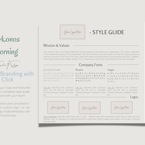 Mykonos Morning Brand Palette, Editable Canva Colour Palette With Hex ...