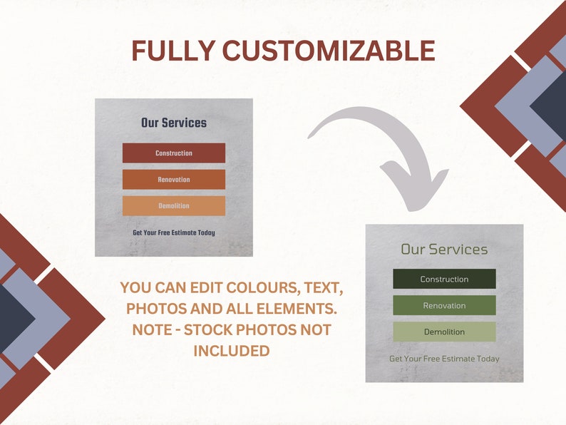 50 Construction Instagram Post Templates for Canva Contractor Instagram ...