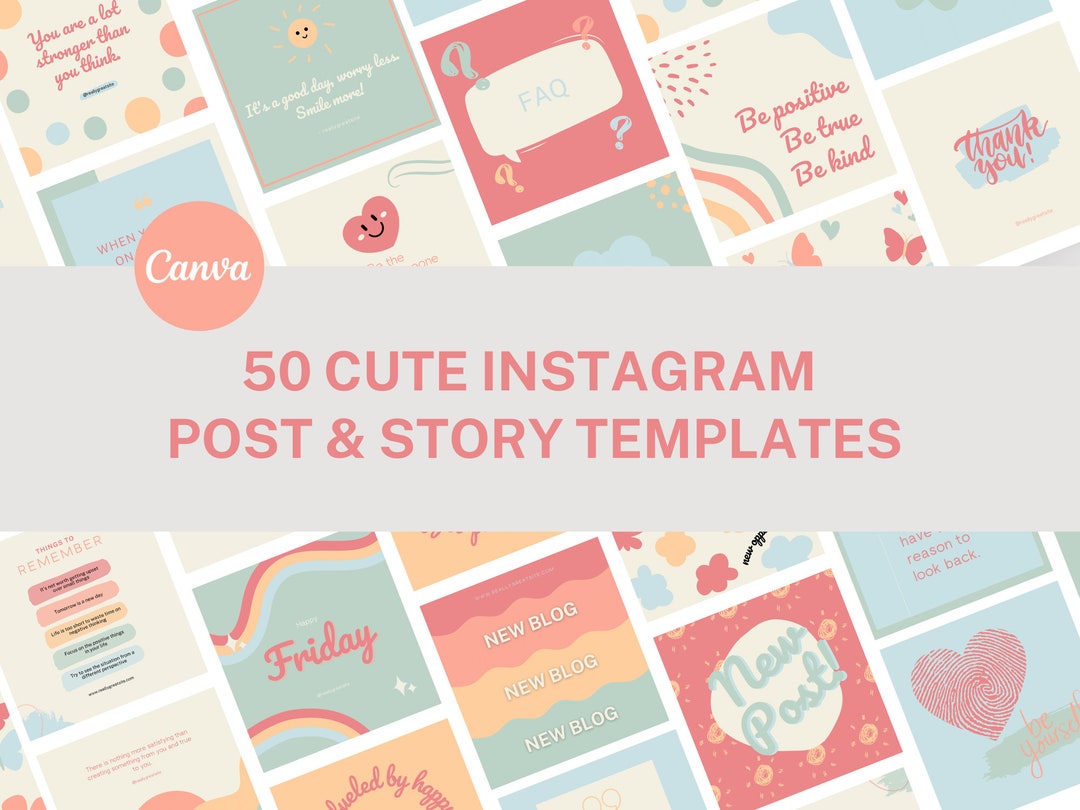 Oh Happy Day Instagram Post Templates Canva Quotes for - Etsy