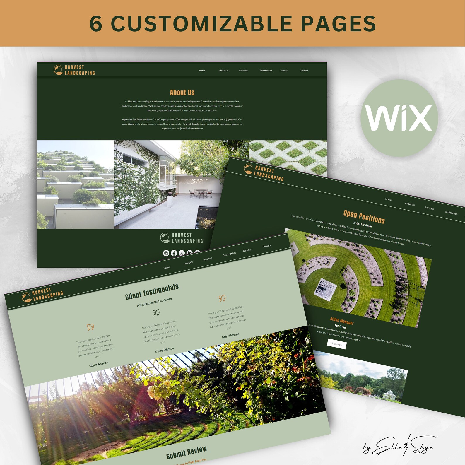 Landscaping Website Template Lawn Care Website Design Landscaper ...