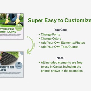 50 Artificial Turf Instagram Post Templates for Canva | Synthetic Grass ...
