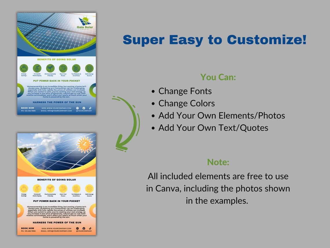 Solar Energy Flyer Template, Printable Solar Flyer, Renewable Energy ...