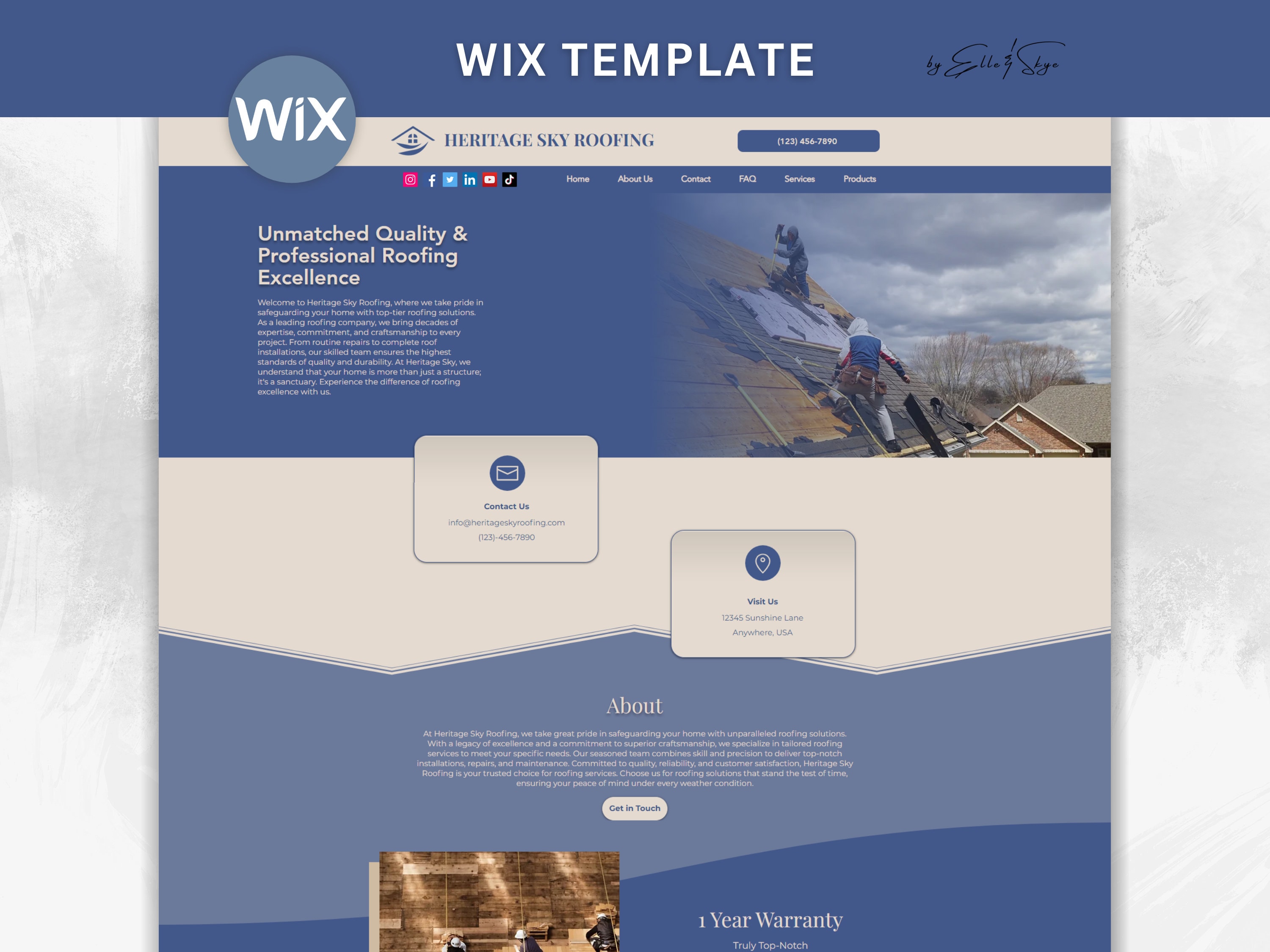 Roofing Website Template - Roofing Services Wix Theme - Roofing and ...