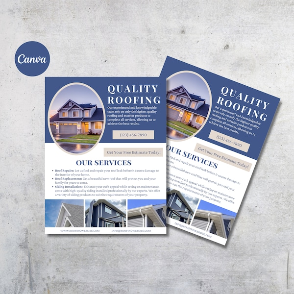 Roofing Flyer Templates - Etsy