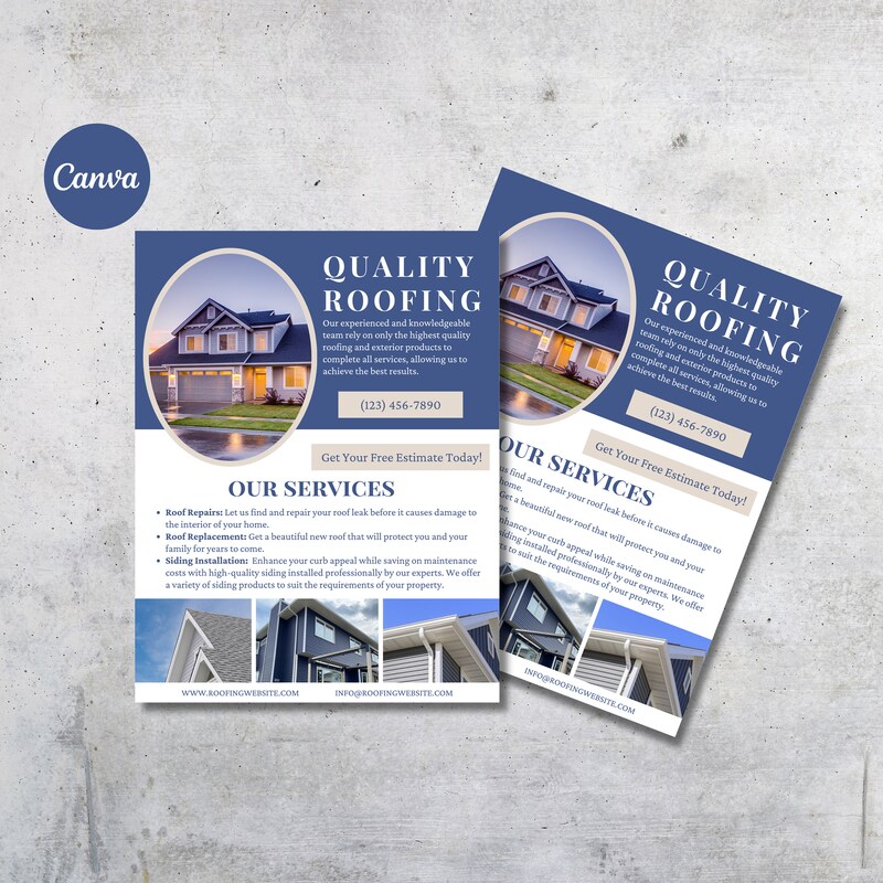 Roofing Flyer Templates - Etsy