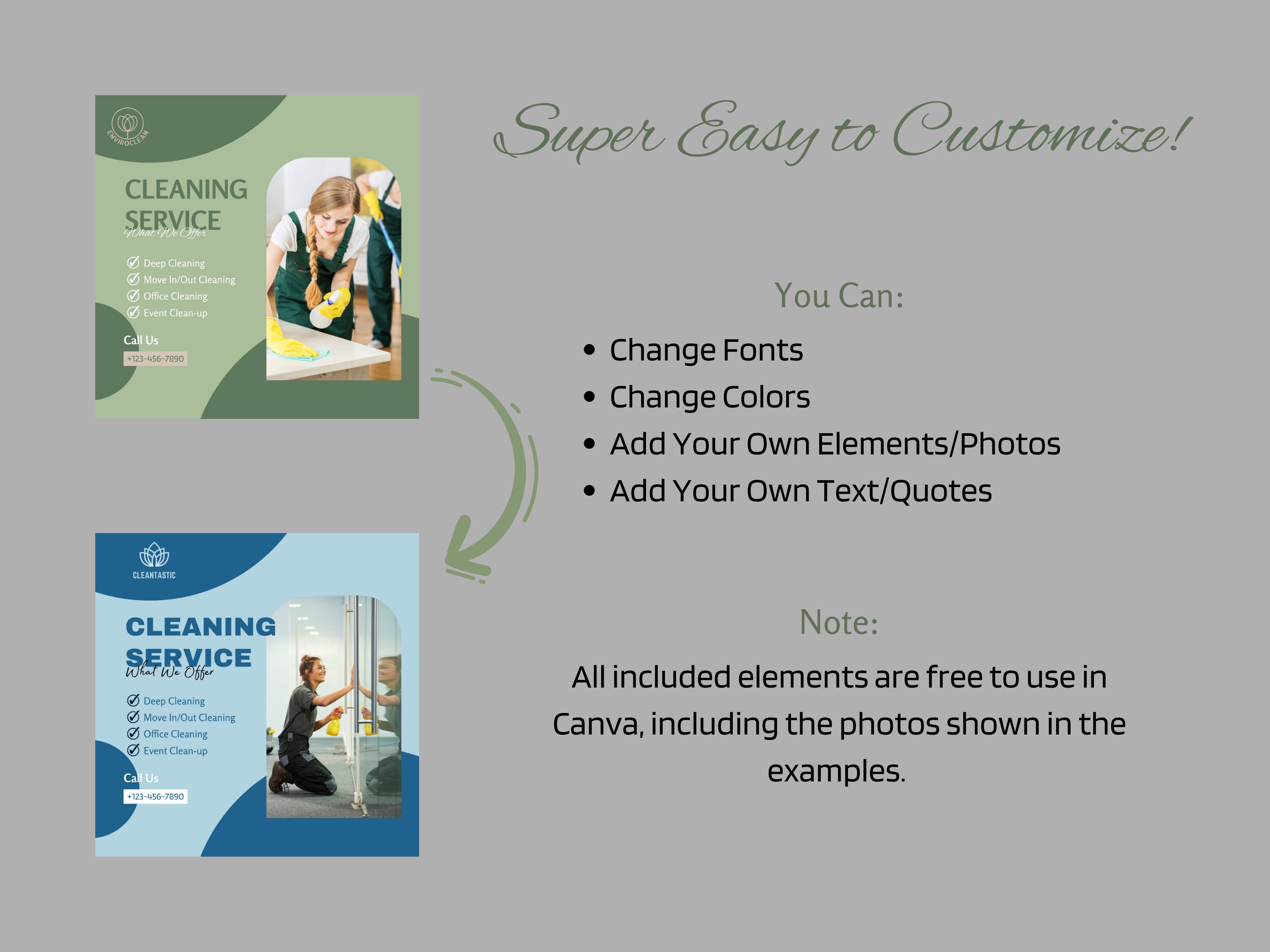 50 Cleaning Instagram Post Templates for Canva Cleaning - Etsy Australia
