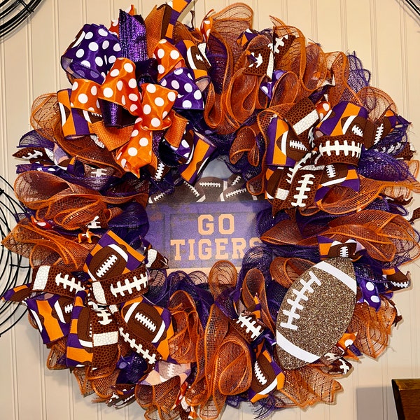 Clemson Tiger Wreath - Etsy