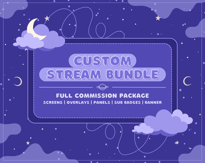 Custom Animated Twitch Overlay Package Twitch Screens Twitch Bundle Sub Badges Twitch Commission ...
