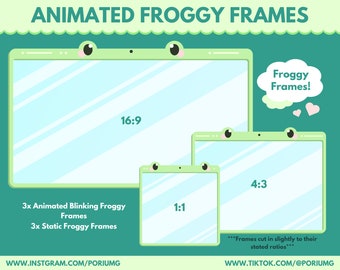 Animated Kawaii Frog Twitch Overlay Twitch Screens Twitch Froggy Frog ...