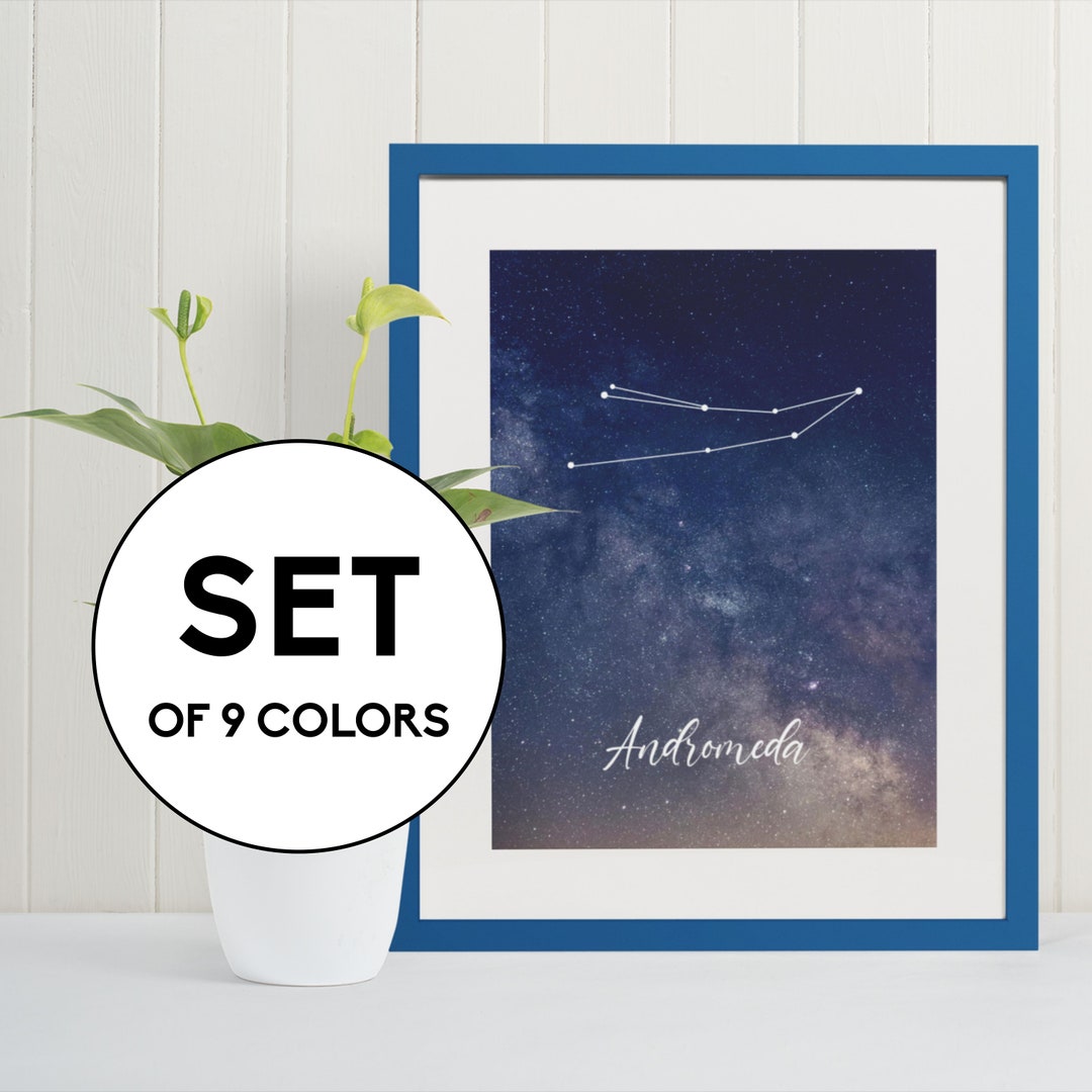 ANDROMEDA STAR MAP | Wall Art | Printable Poster | Constellation Star ...