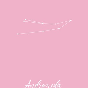 ANDROMEDA STAR MAP Wall Art Printable Poster Constellation Star Map ...