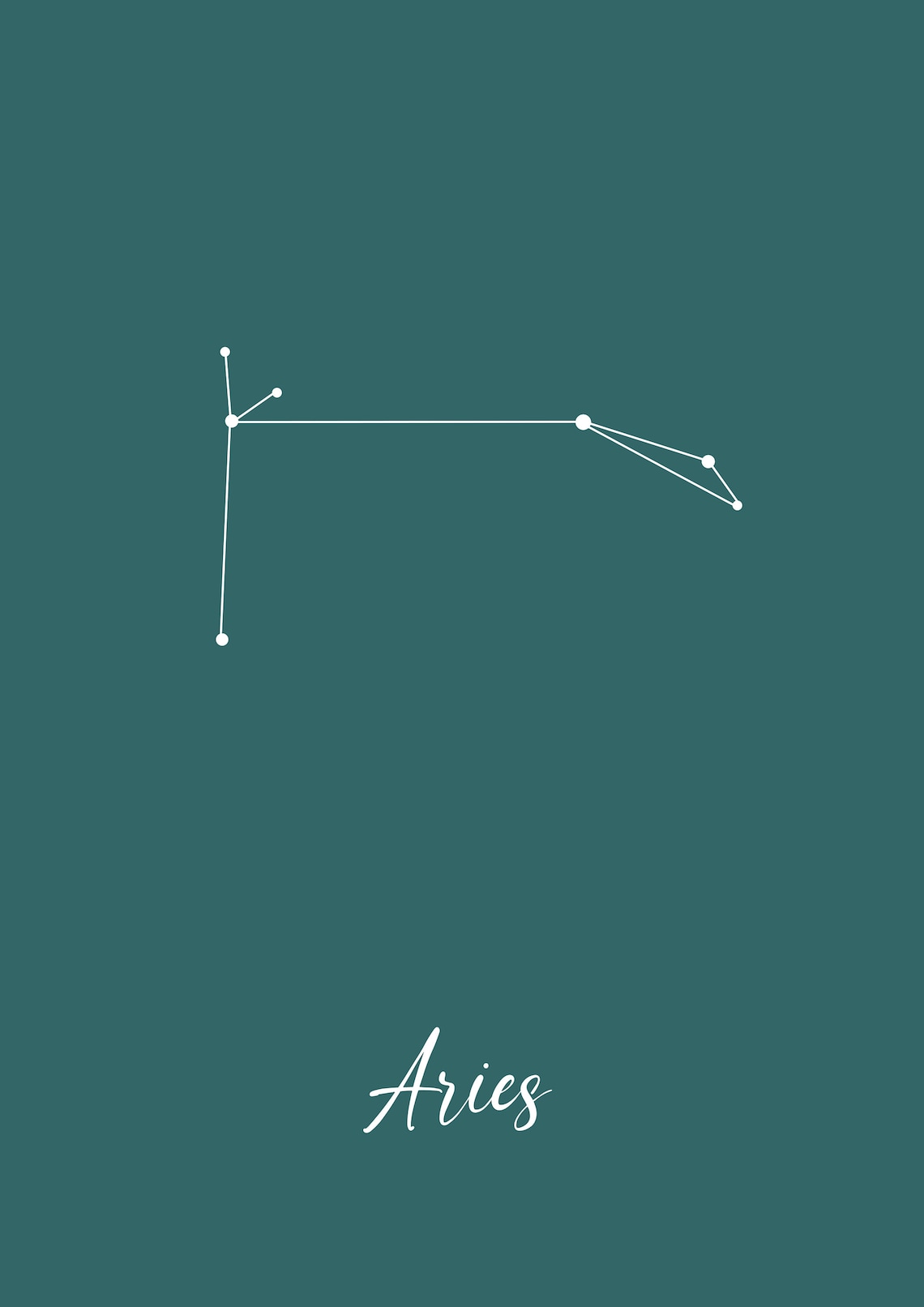 ARIES STAR MAP Wall Art Printable Poster Constellation Star Map Night ...
