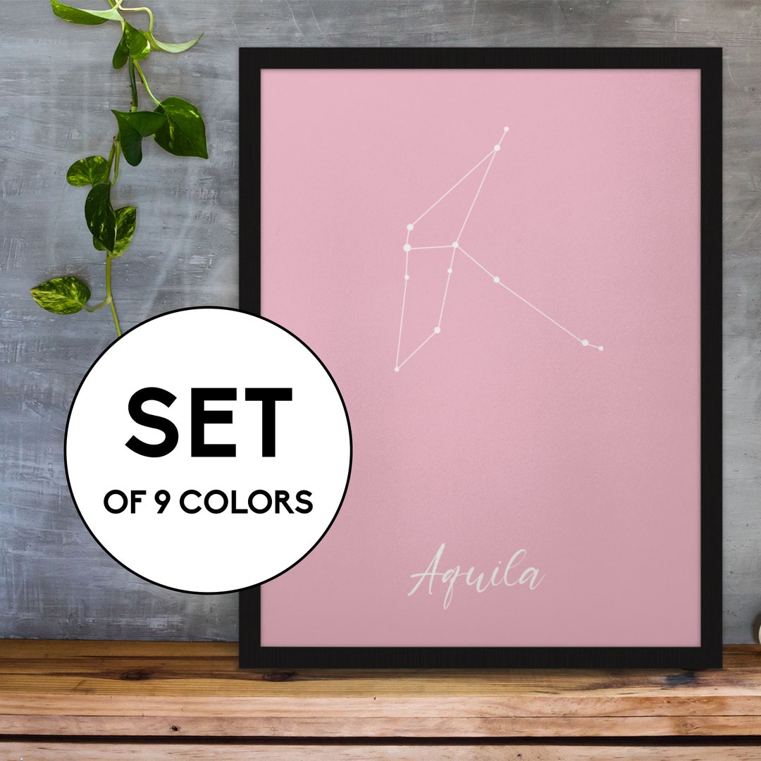 AQUILA STAR MAP | Wall Art | Printable Poster | Constellation Star Map ...