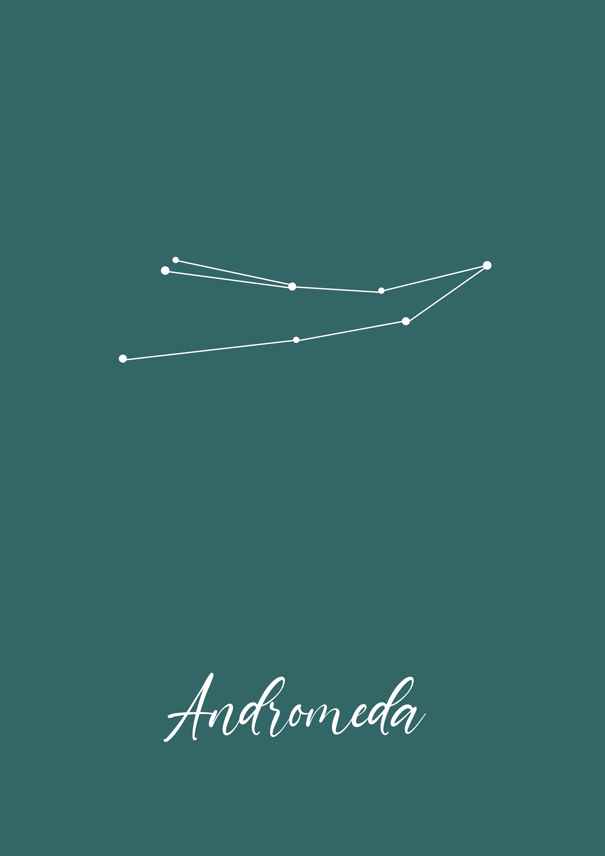 ANDROMEDA STAR MAP | Wall Art | Printable Poster | Constellation Star ...