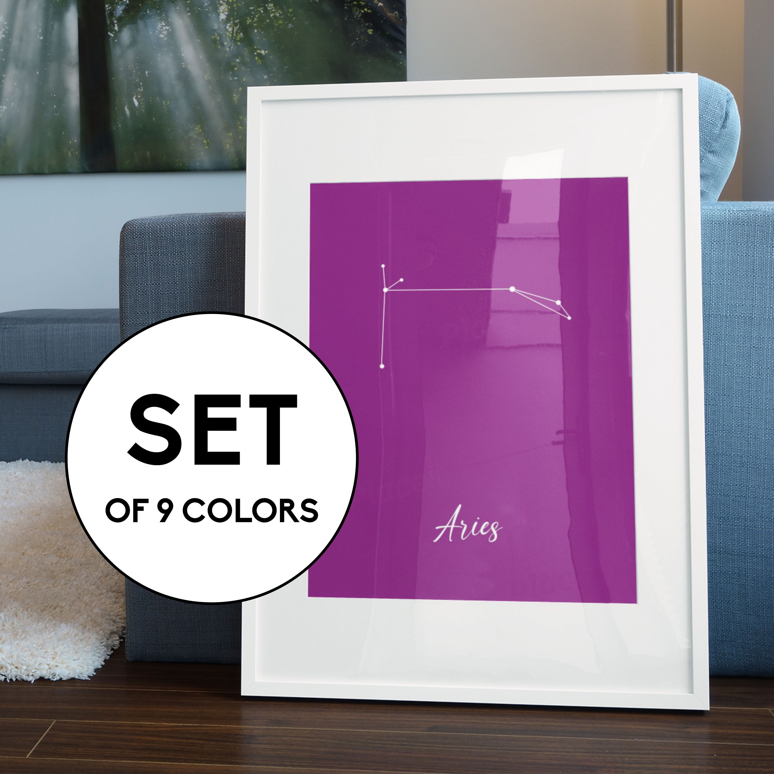 ARIES STAR MAP | Wall Art | Printable Poster | Constellation Star Map ...