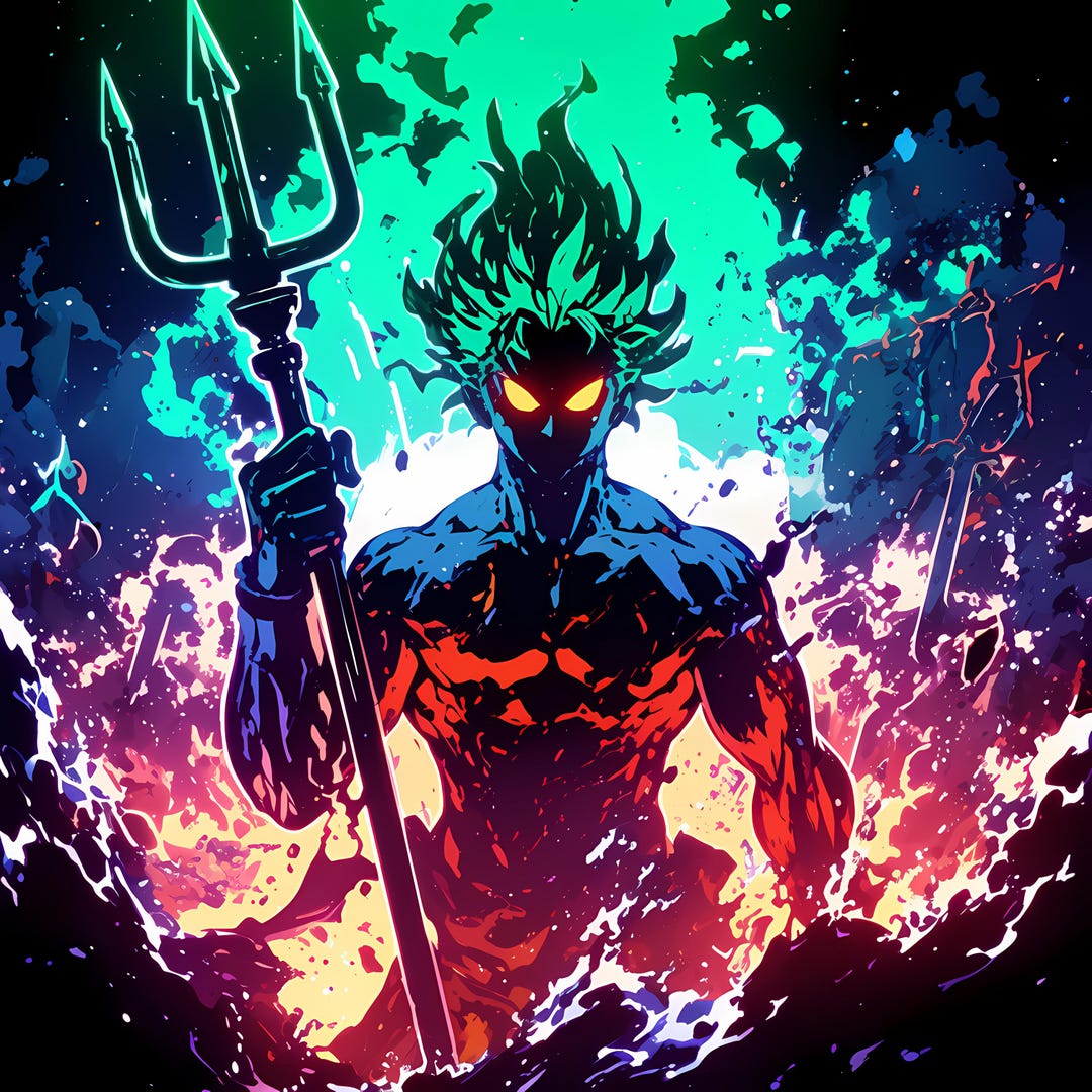 Poseidon Wall Art: Greek Mythology Ocean God Print (digital Download ...