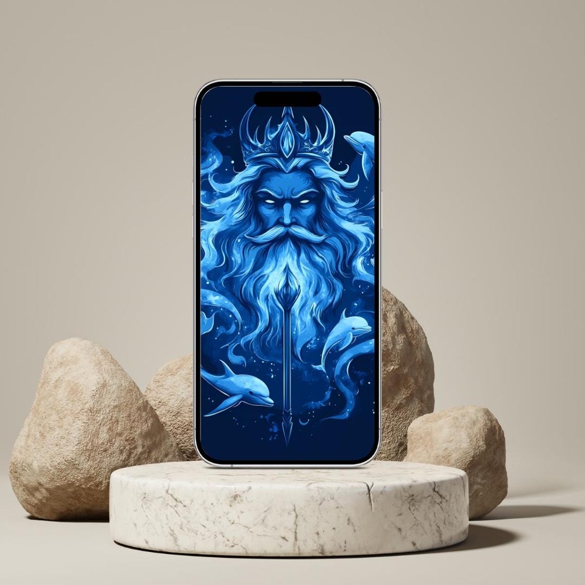 Poseidon Wall Art, Greek Mythology Digital Download, Ocean God Artwork ...
