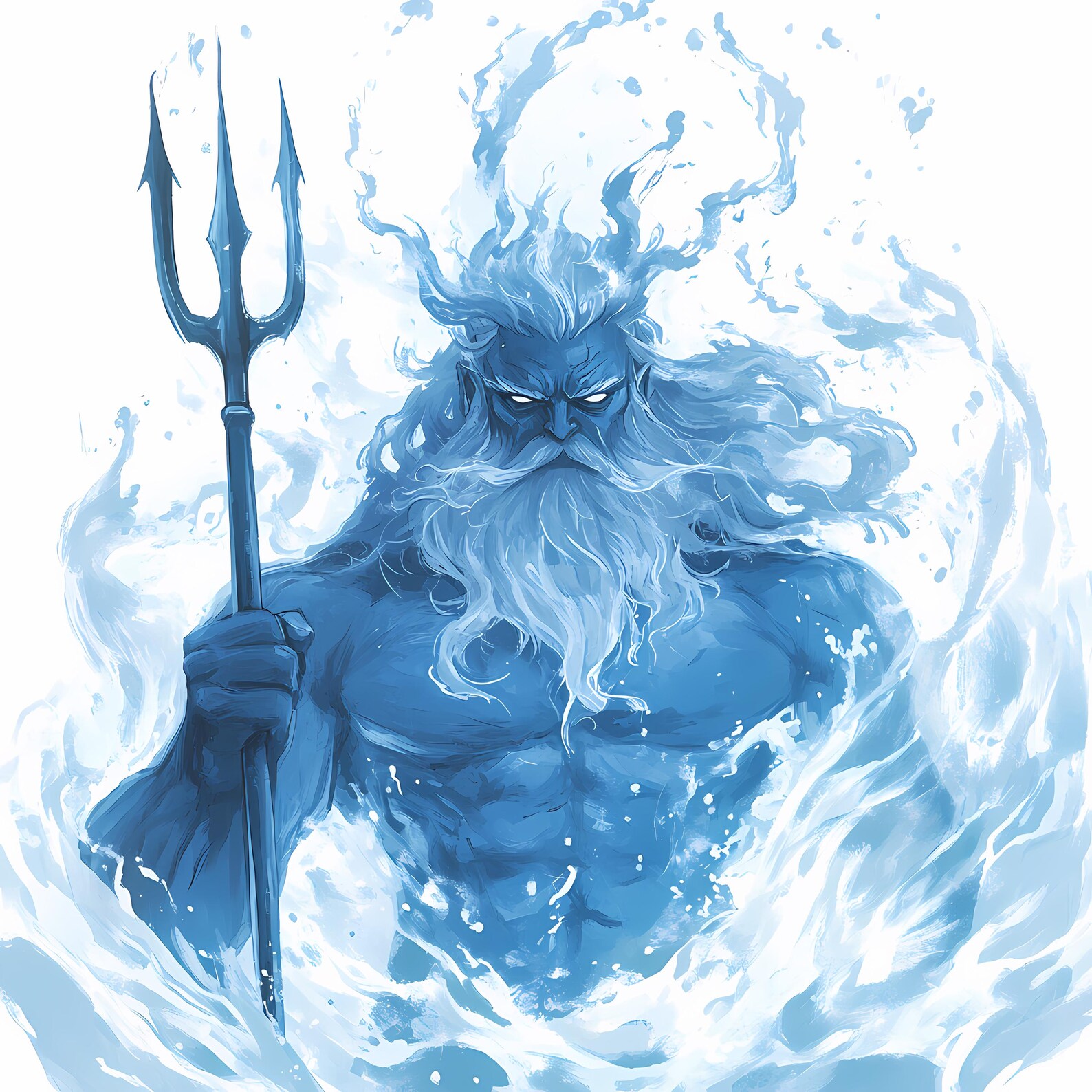 Poseidon Wall Art: Greek Mythology Ocean God Print (digital Download ...
