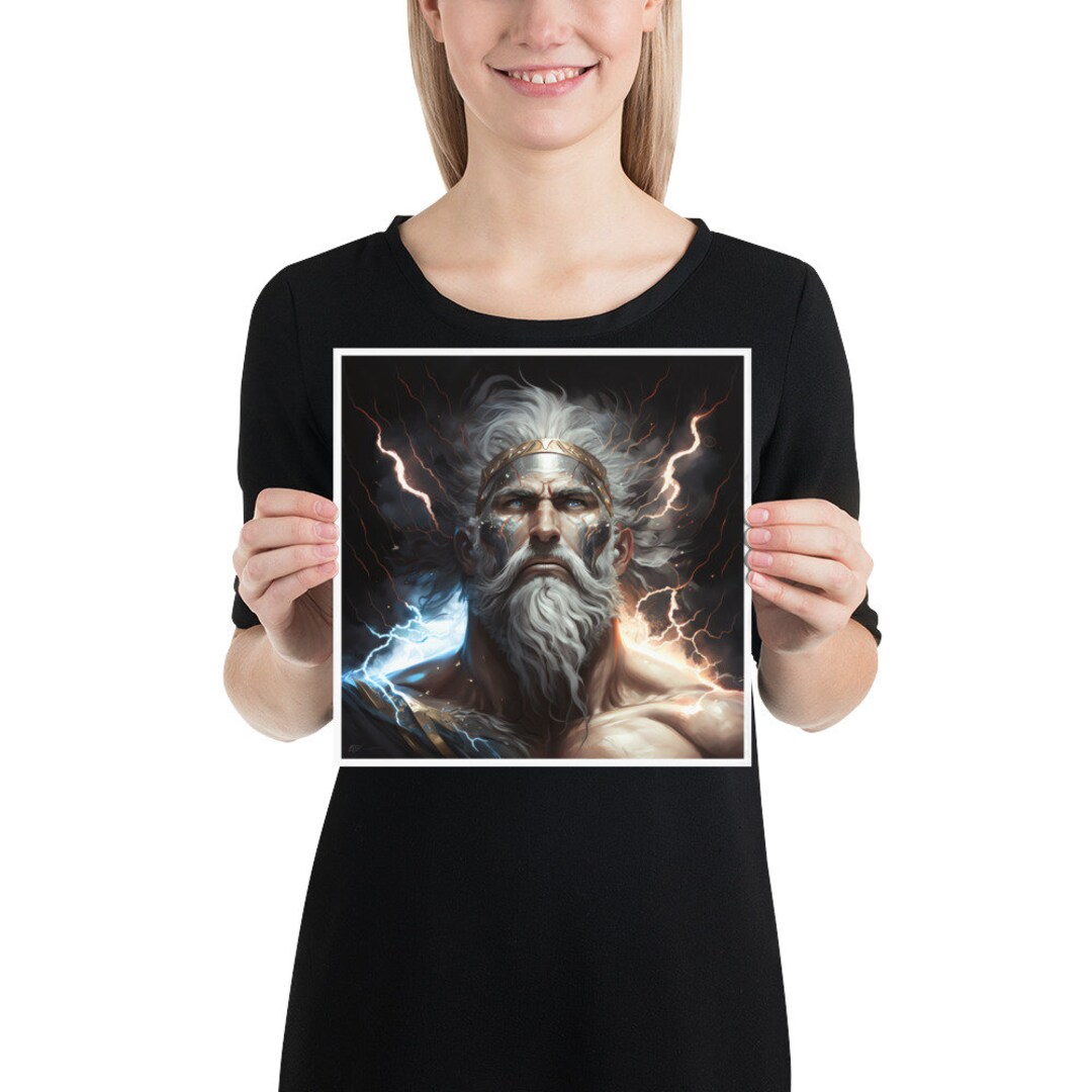 Zeus God of Thunder-greek Mythology Wall Art-greek Mythology Poster ...