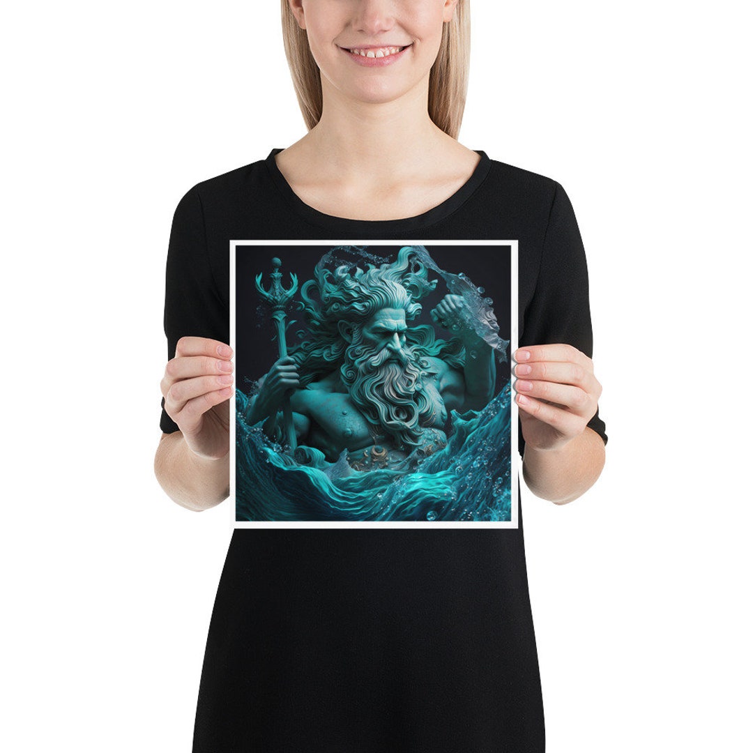 Poseidon King of the Sea Greek Mythology Wall Art-greek Mythology ...